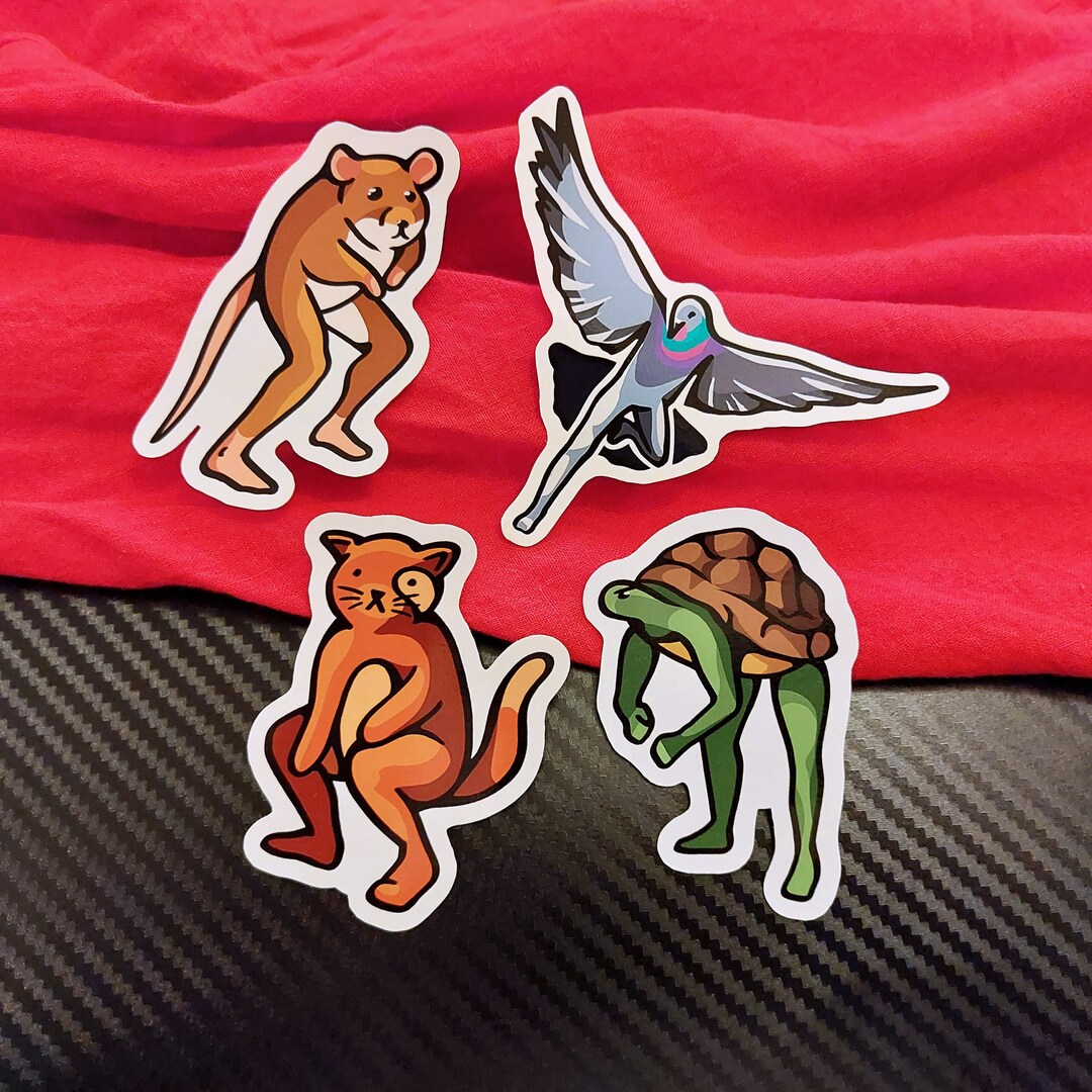 Legged Animal Stickers! - Cursed, Cute and Kawaii Colorful Hand-drawn ...