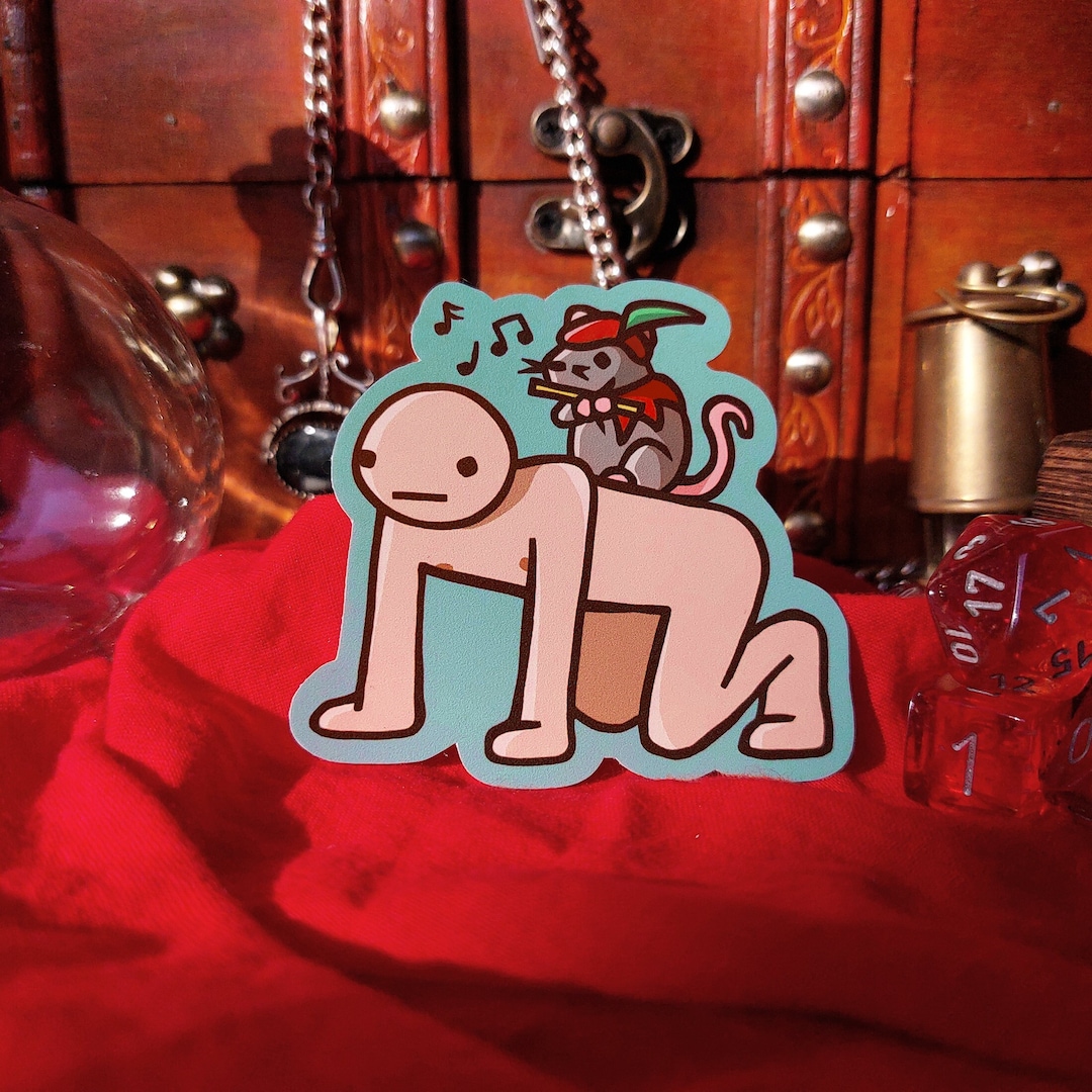 Pied Piper Sticker Cursed, Cute, Kawaii, Funny, Gift, Rat, Rodent ...