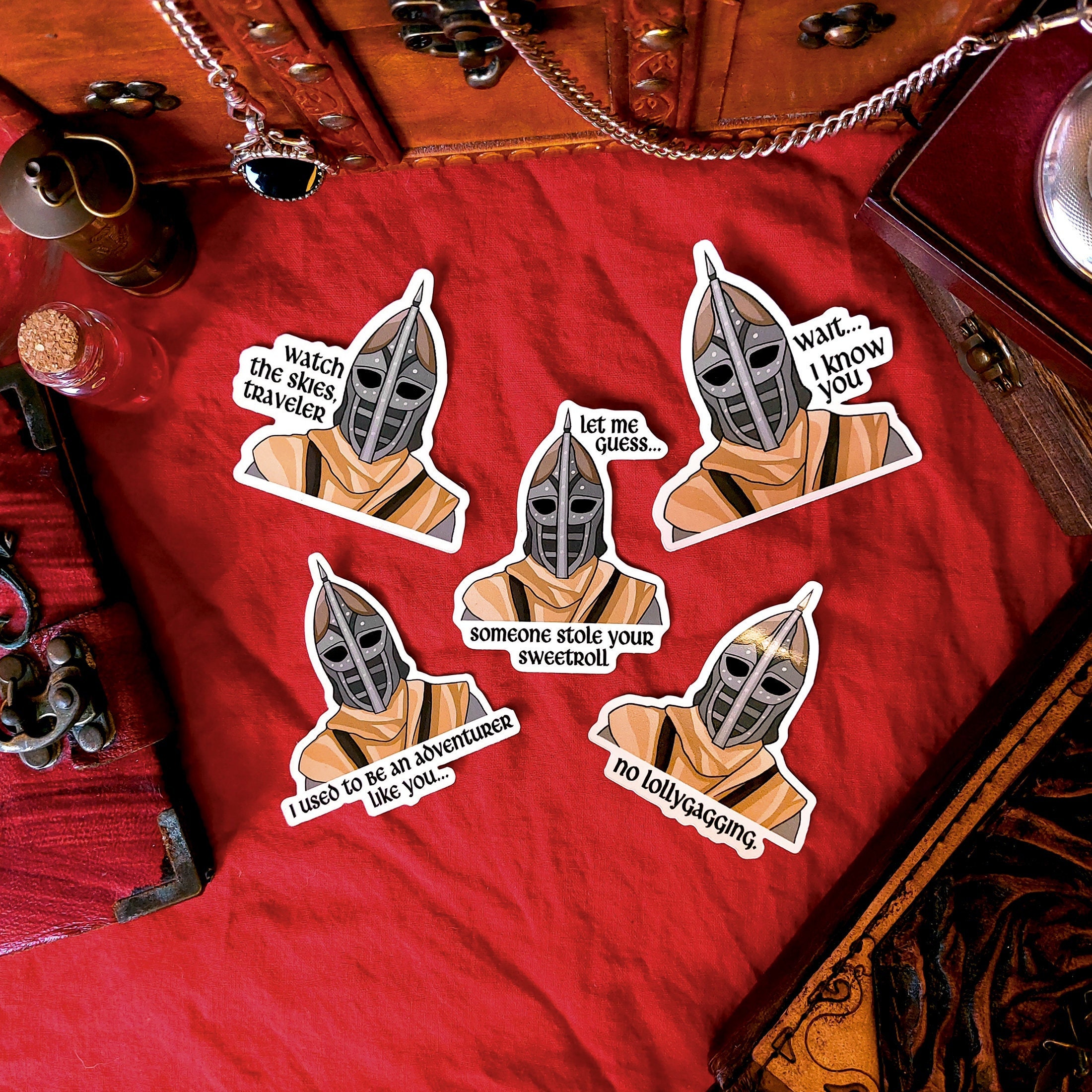 Skyrim Guard Stickers Cute Gaming Stickers Gamer Geeky - Etsy