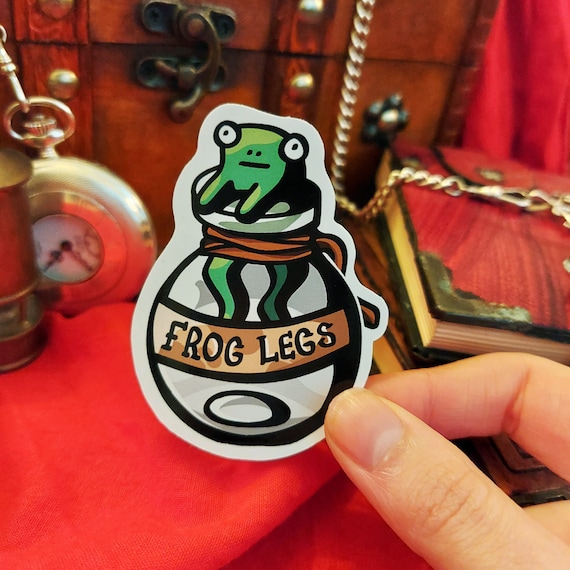 Frog Legs Alchemy Ingredient Sticker Hand Drawn Funny | Etsy