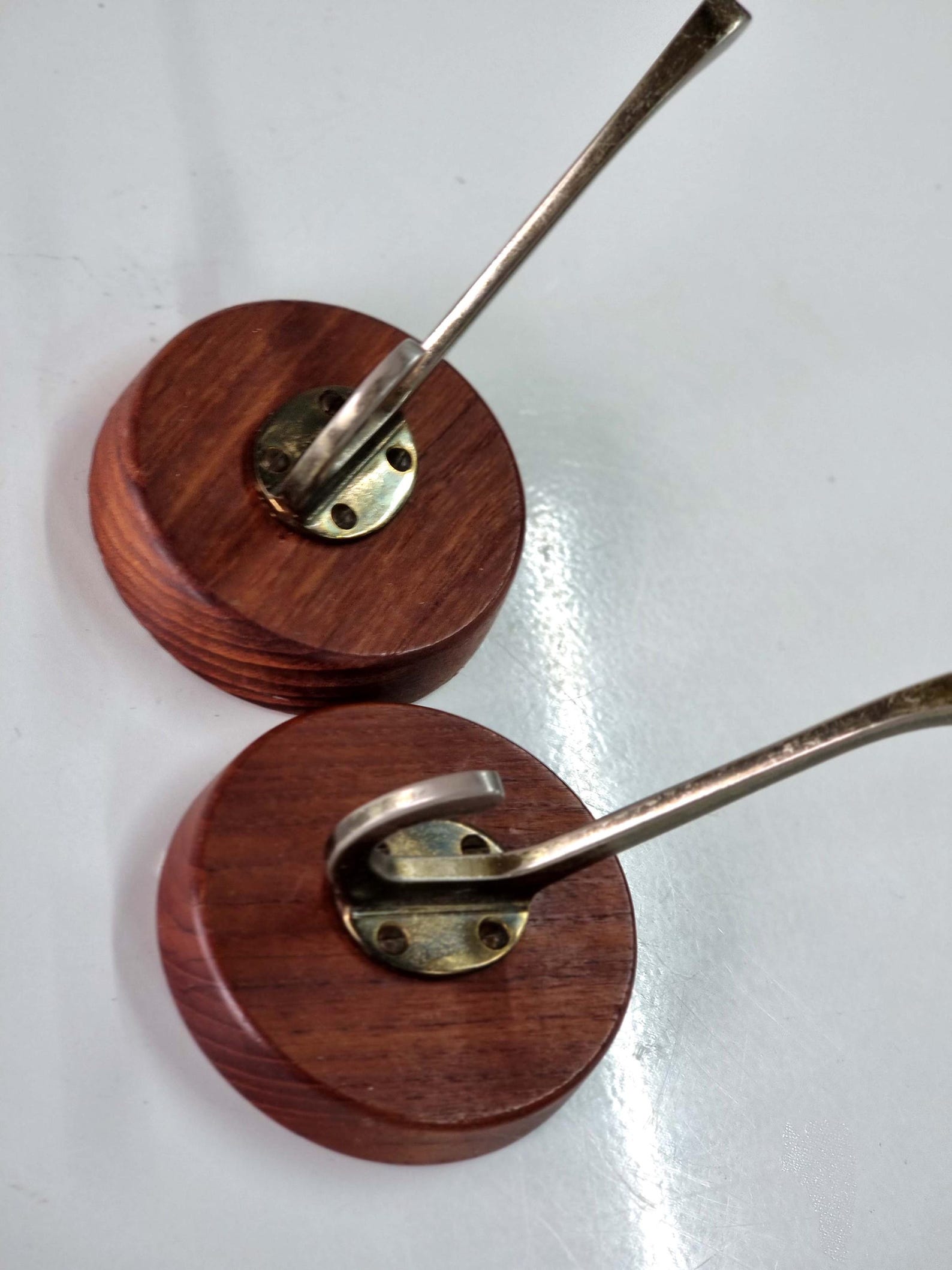 Set of Vintage Teak Coat Hangers, Scandinavian 60s Single Clothes Rack ...