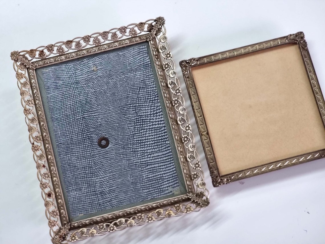 Selection of 50s Silver Picture Frames, Art Deco Ornate, Brass Photo ...