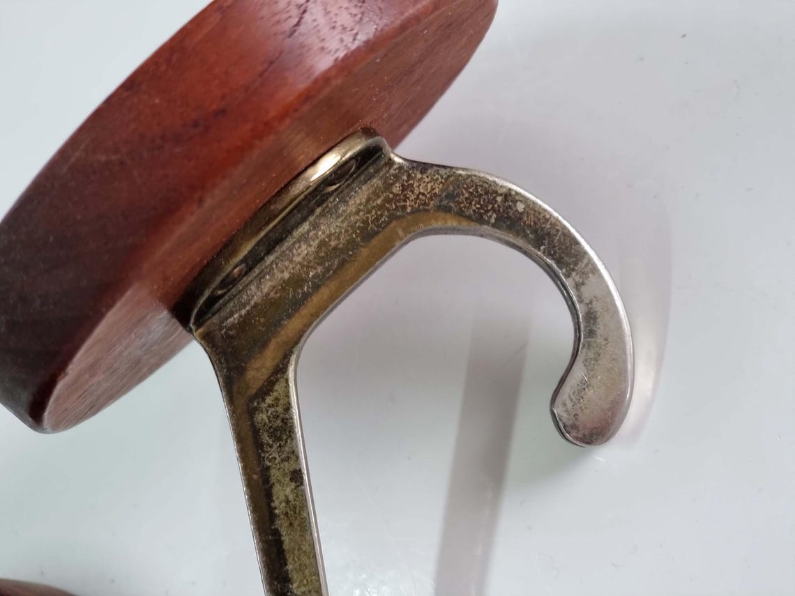 Set of Vintage Teak Coat Hangers, Scandinavian 60s Single Clothes Rack ...