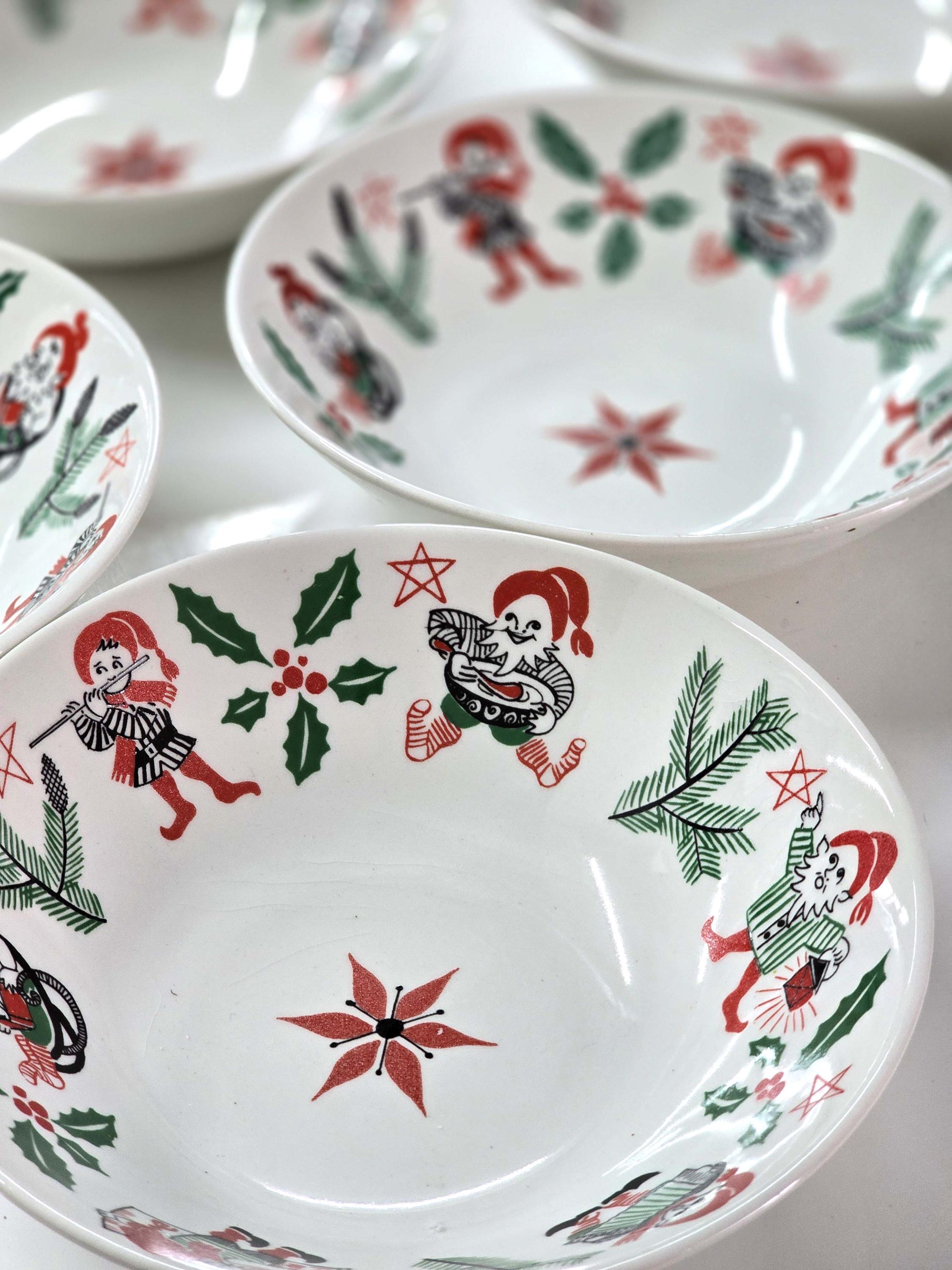 Collectible Stavangerflint Elf Plates, Norwegian Vintage Christmas ...