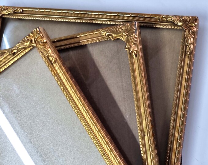 Selection of Three 40s-50s Picture Frames, Art Deco Ornate, Brass Photo ...