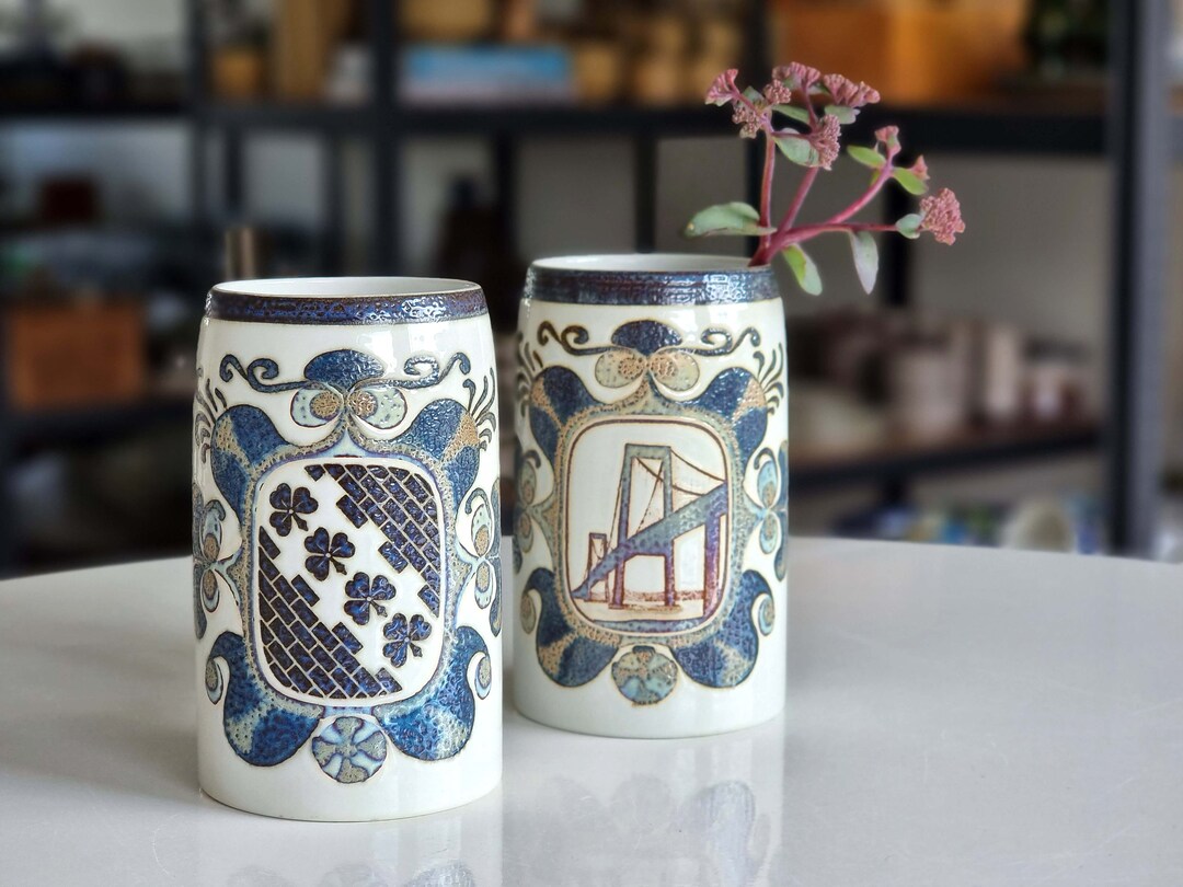 Vintage Nils Thorsson 'baca' Beer Mugs by Royal Copenhagen, Midcentury ...