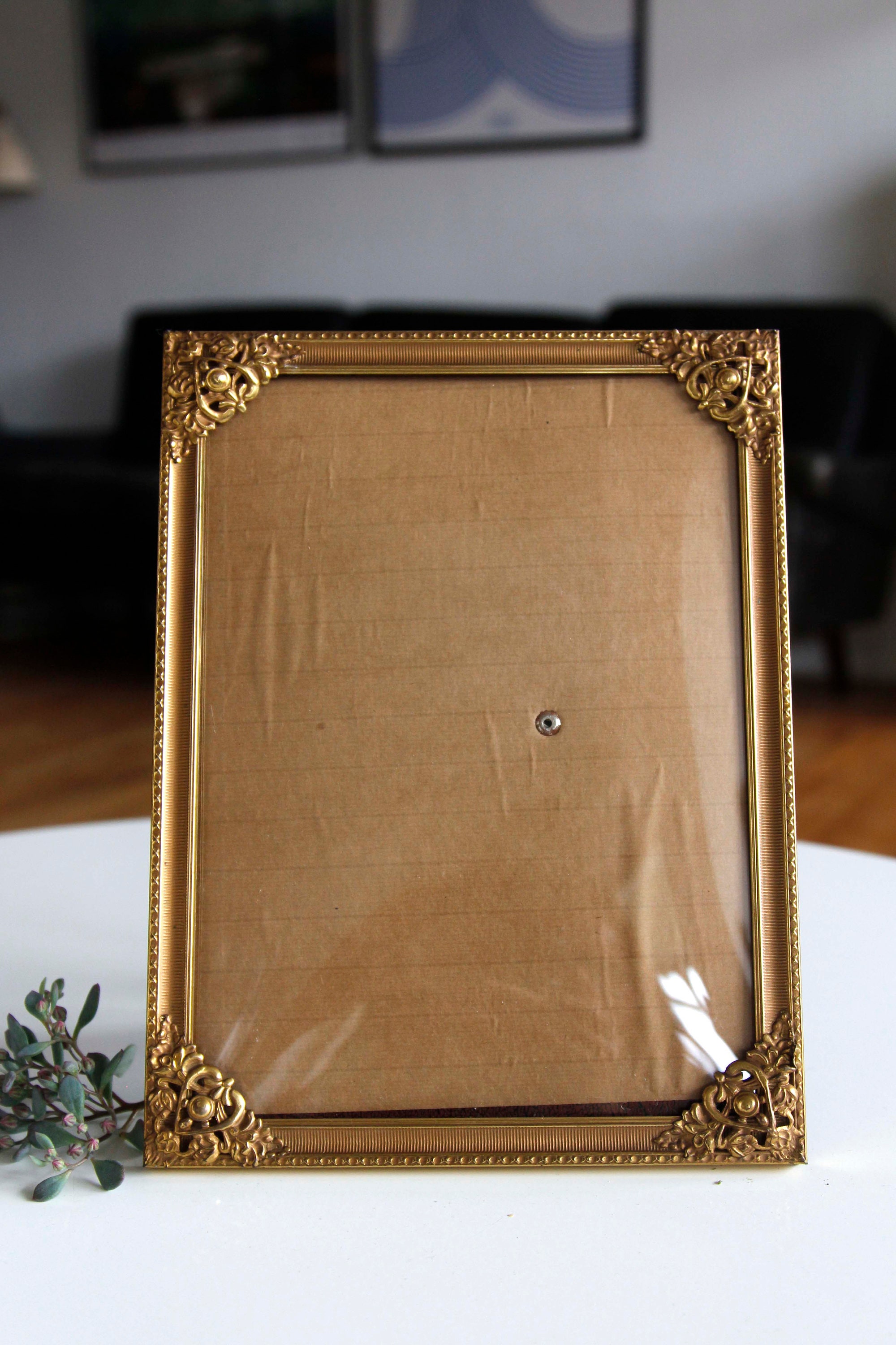 Extravagant 40s gold brass picture frame Art Deco ornate gold | Etsy