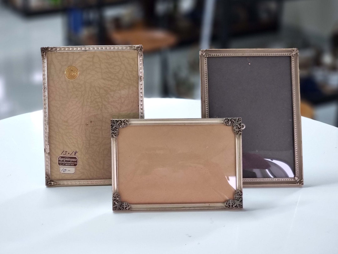 Selection of Three 50s Silver Picture Frames, Art Deco Ornate, Brass ...