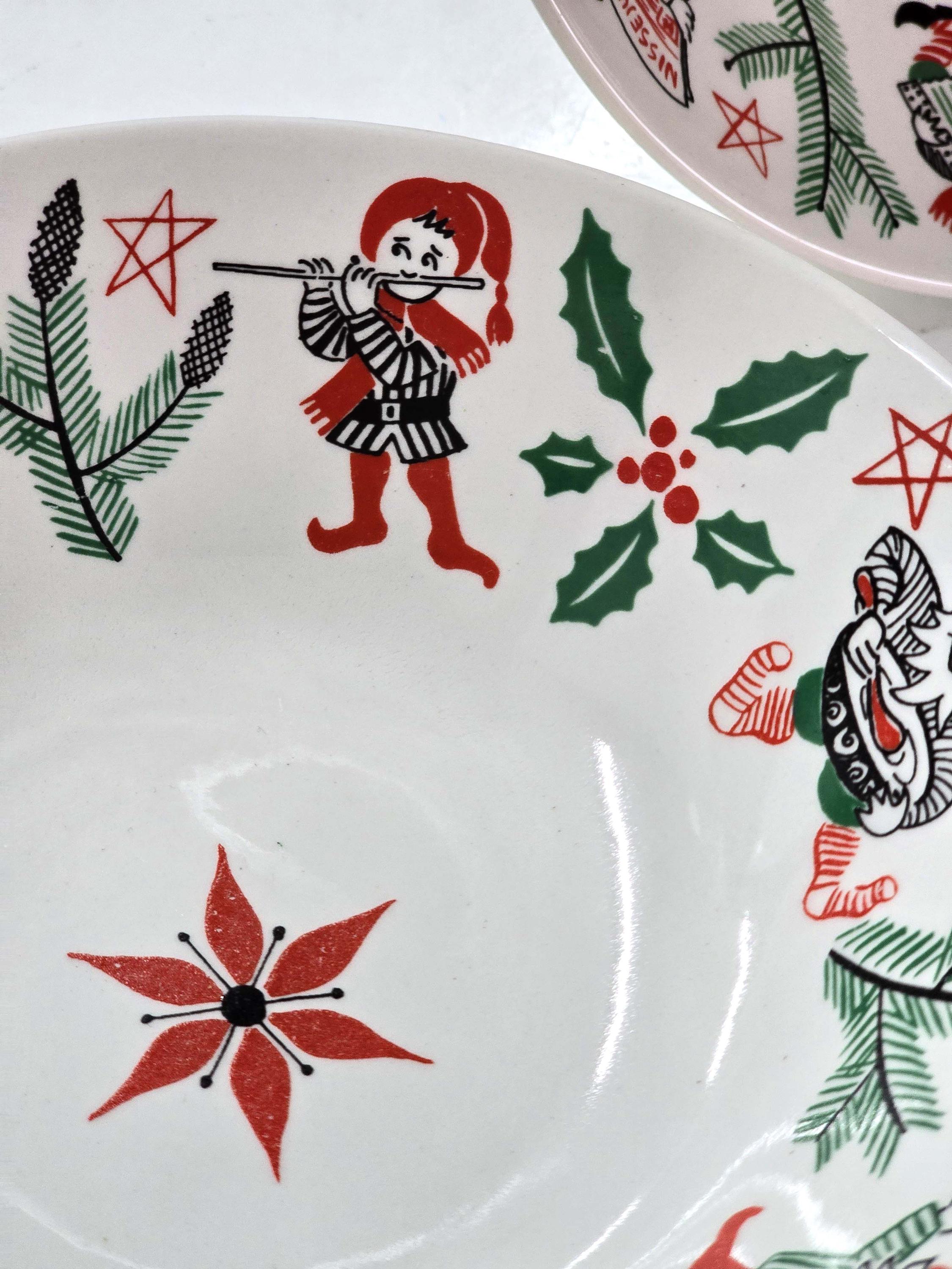 Collectible Stavangerflint Elf Plates, Norwegian Vintage Christmas ...