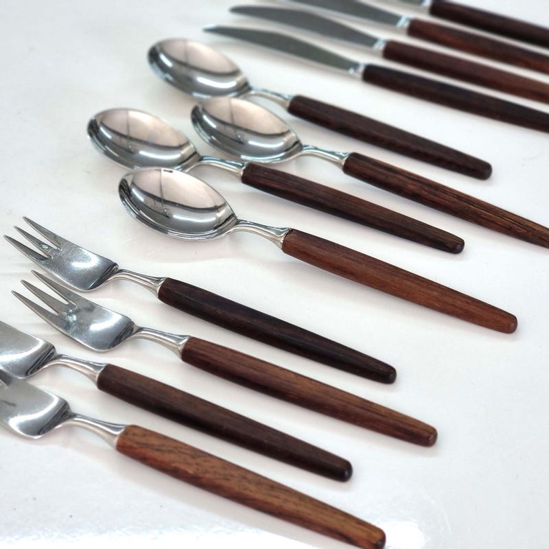 Wood Handle Cutlery - Etsy