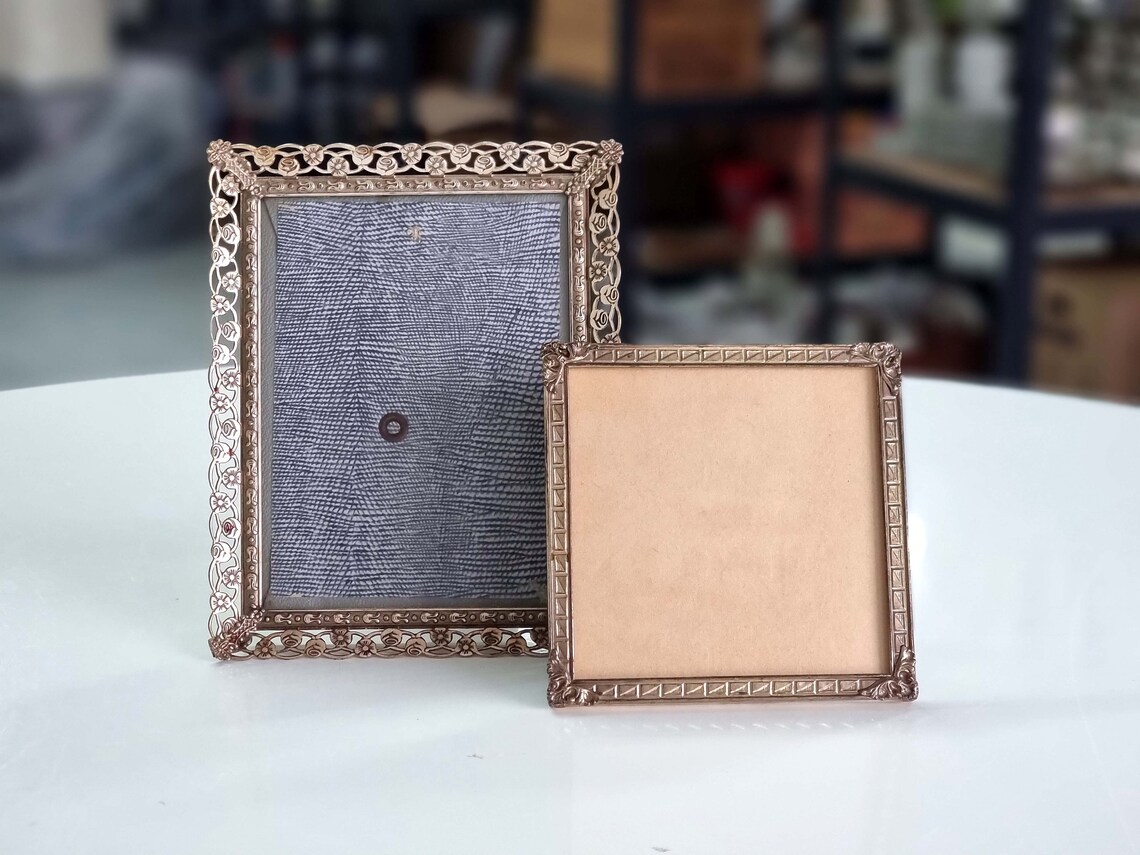 Selection of 50s Silver Picture Frames, Art Deco Ornate, Brass Photo ...
