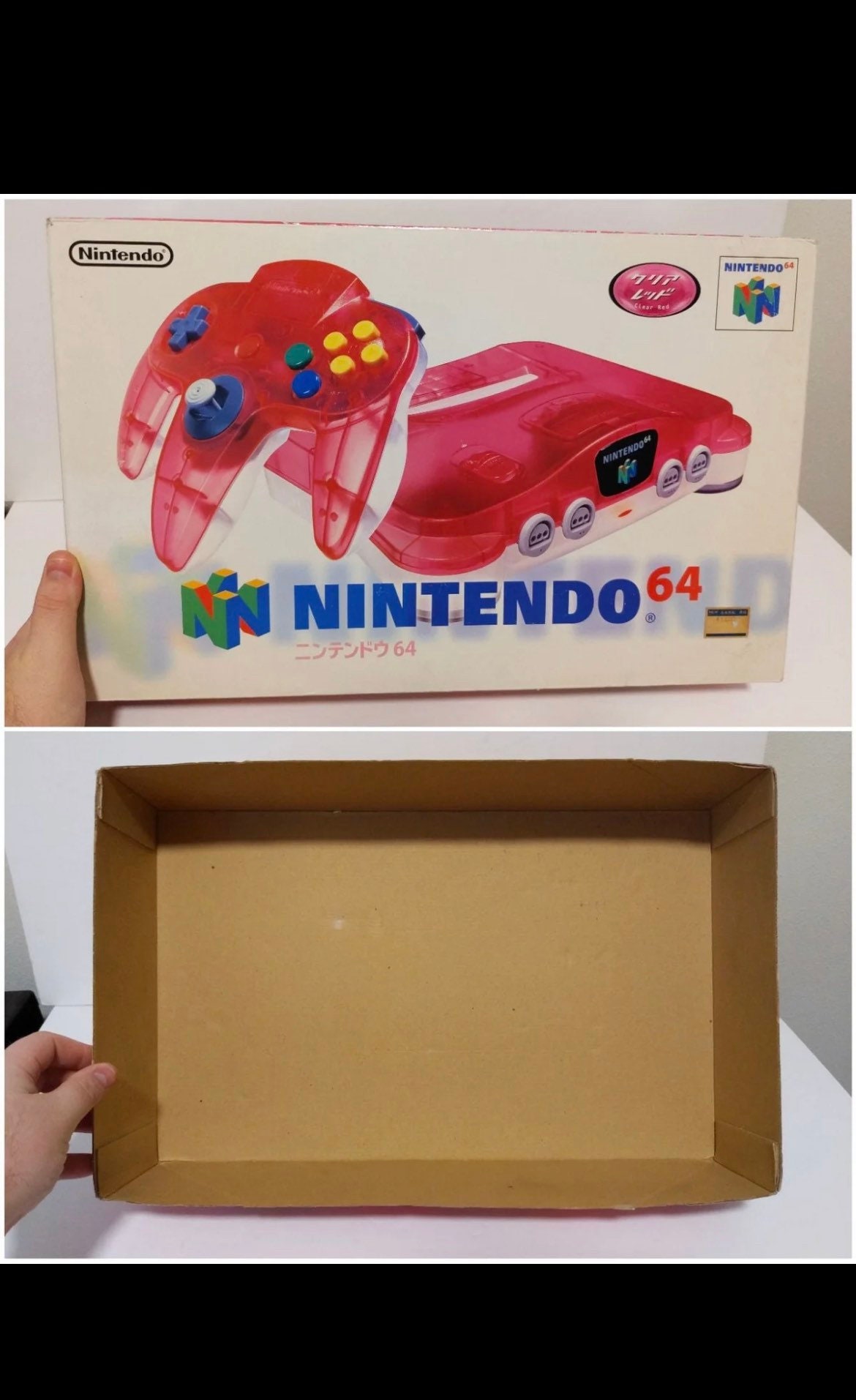 Clear Red Nintendo 64 Console Set Authentic N64 Region Free Tested ...