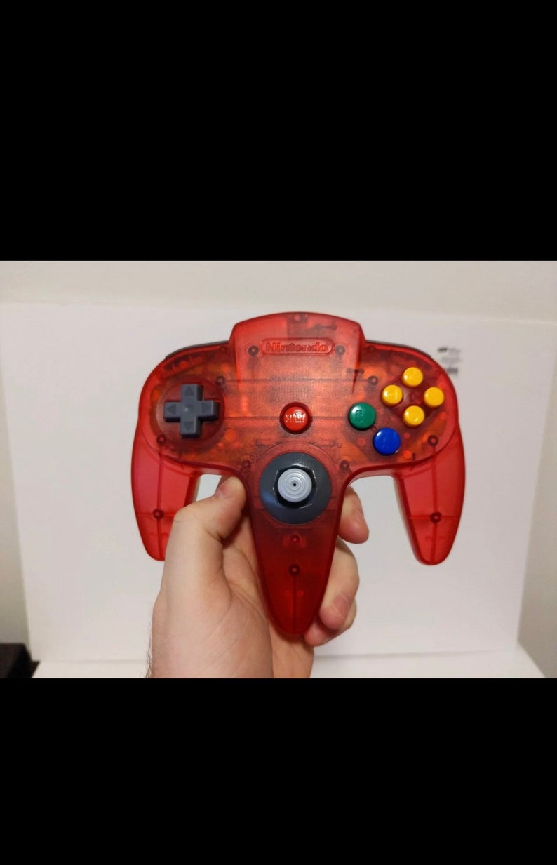 Clear Red Nintendo 64 Console Set Authentic N64 Region Free Tested ...