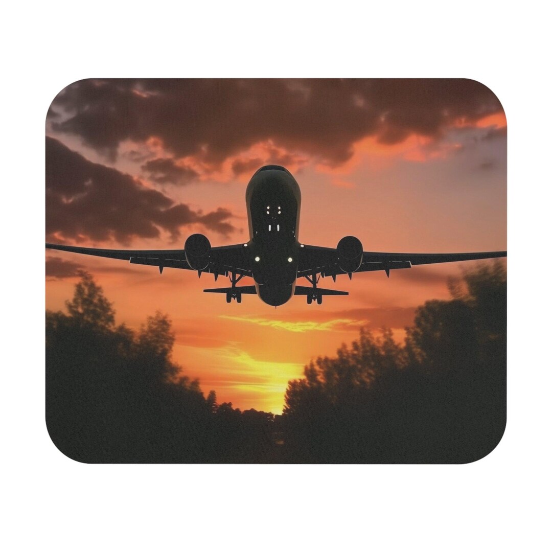 Aviation Airliner Sunset Mouse Pad rectangle - Etsy