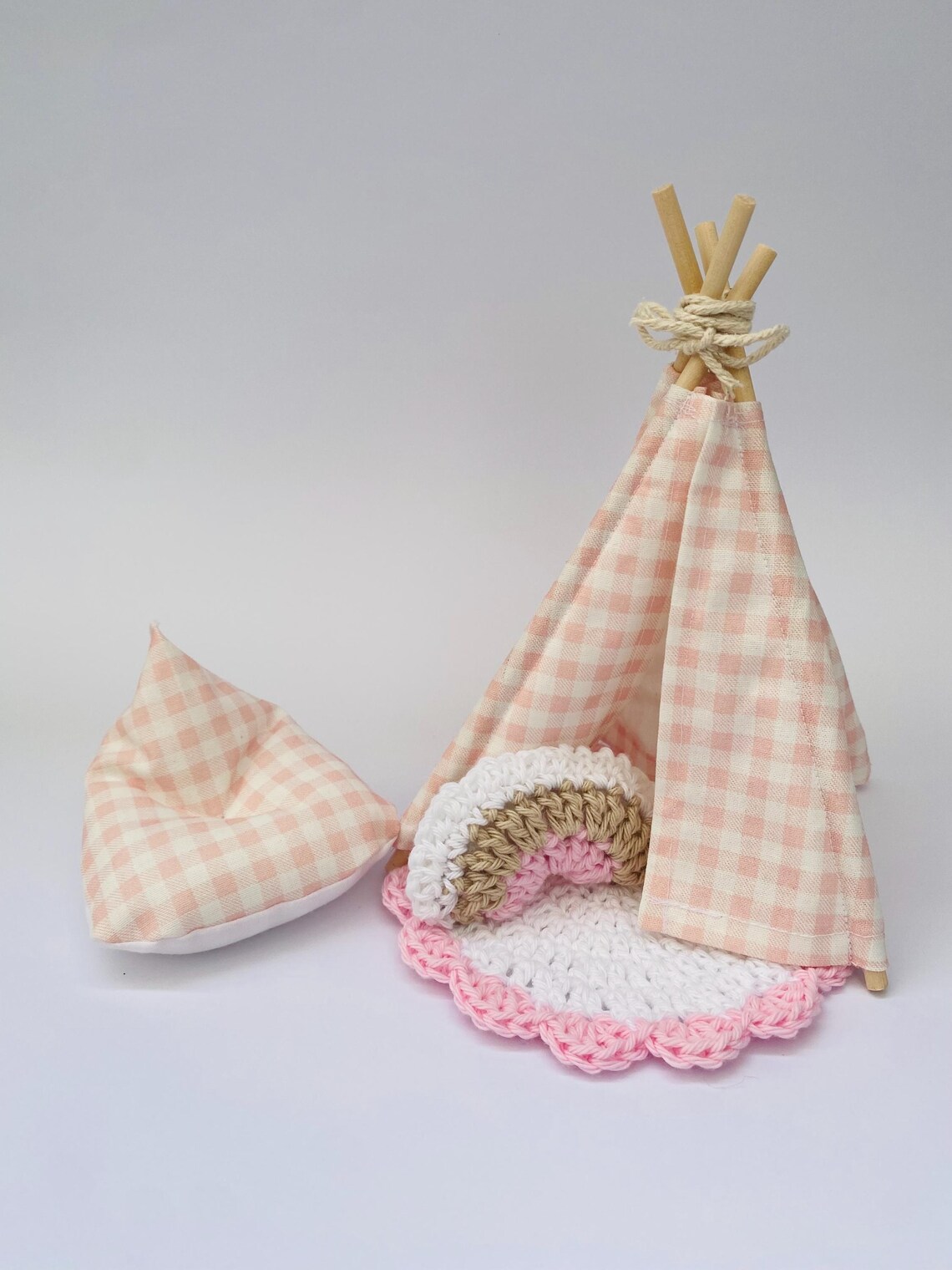 Miniature Dollhouse Teepee Tent and Mini Sofa Chair Bundle - Etsy