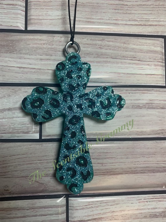 Car Freshies Leopard Cross Car Scent Car Freshie Aroma Bead - Etsy