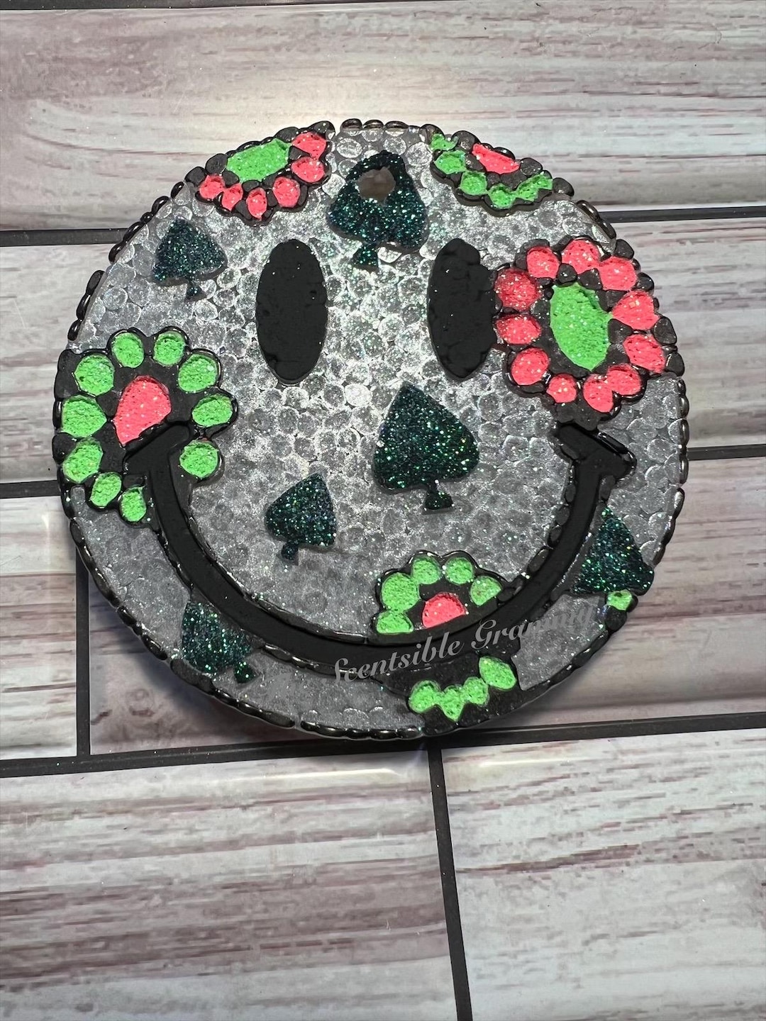 Smiley Face Concha Car Freshie Large Air Freshener for Car Aroma Bead ...