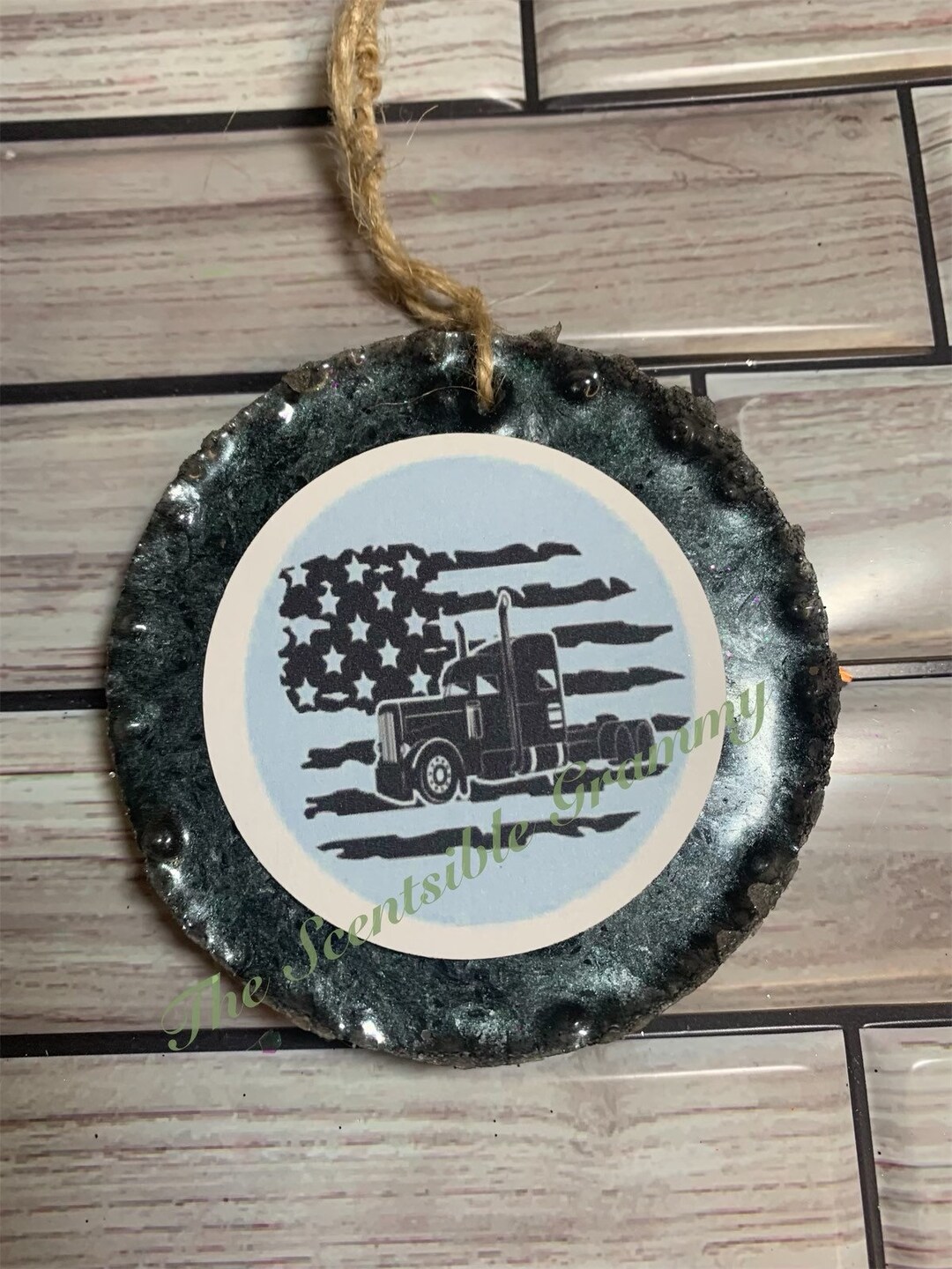 Trucker Round Freshie Air Freshener Car Scents Candle Accessory ...