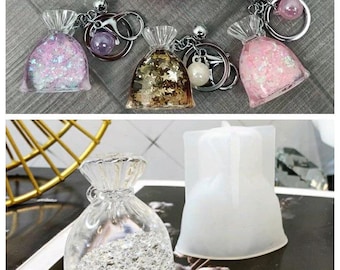 Cute Silicone Money Bag Mold-fu Bag Resin Molds-resin Money Bag Pendant ...