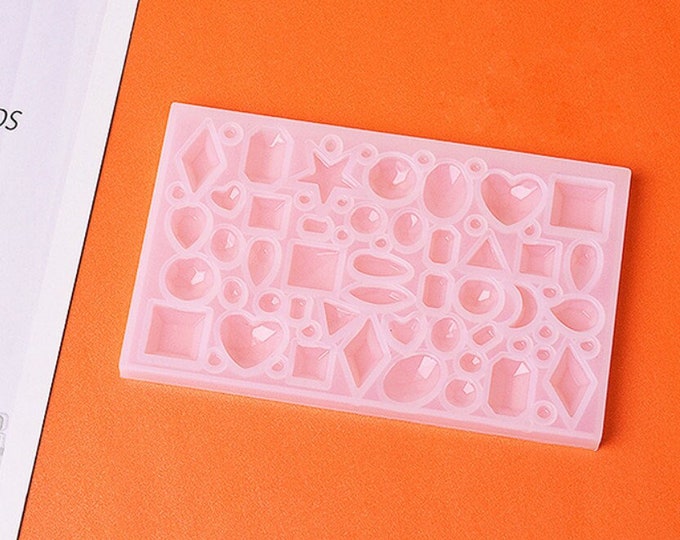 7 Styles Crystal Stone Silicone Mold-faceted Stone Resin - Etsy