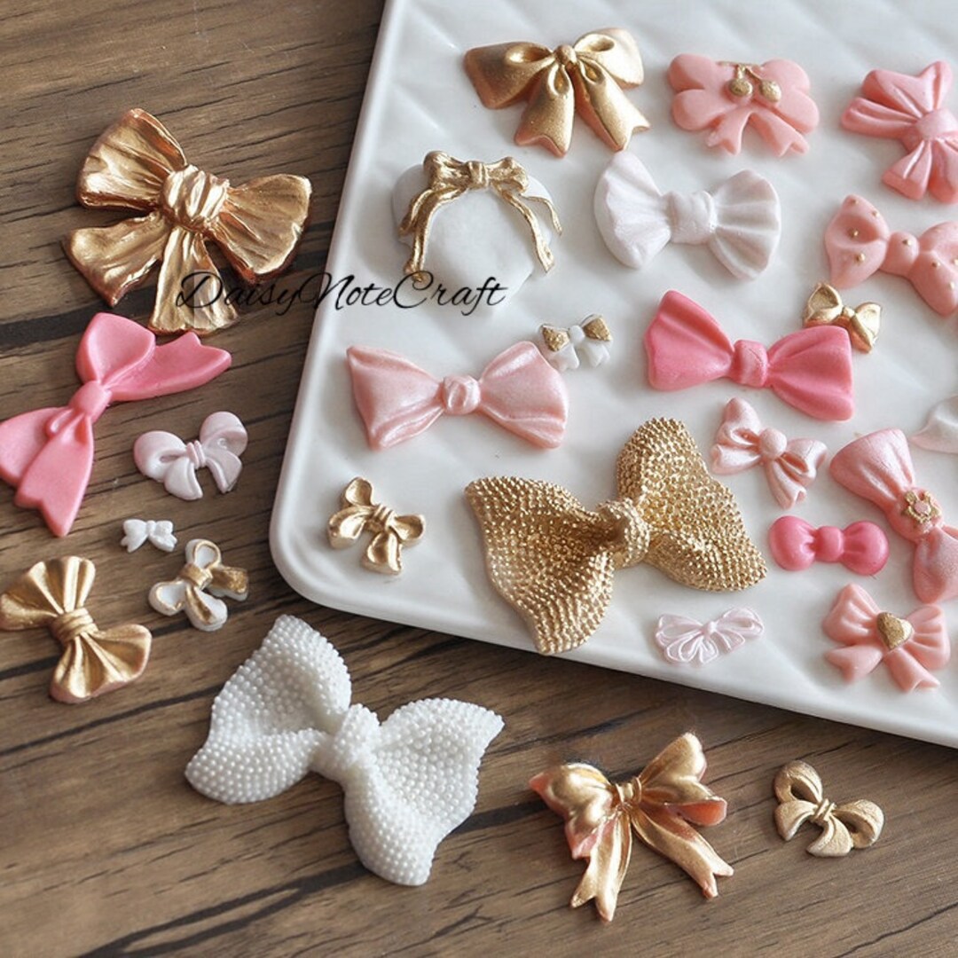 Beautiful Bowknot Silicone Mold-24 Styles Bows Resin Mold-bowknot ...