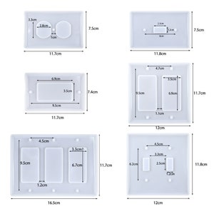 6 Styles Light Switch Covers Resin Mold-light Switch Plate-light Outlet ...