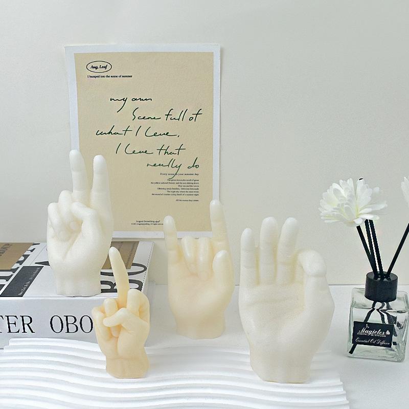 3D Hand Gesture Silicone Mold-middle Finger Candle Mold-hand Candle ...