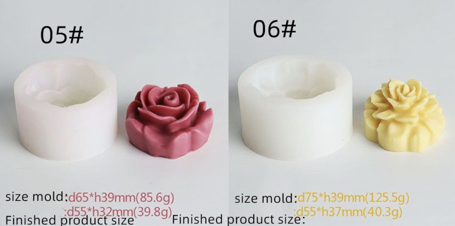 3D Rose Silicone Mold-9 Styles Flower Resin Molds-peony Candle - Etsy