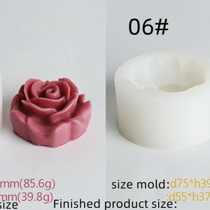 3D Rose Silicone Mold-9 Styles Flower Resin Molds-peony Candle Mold ...