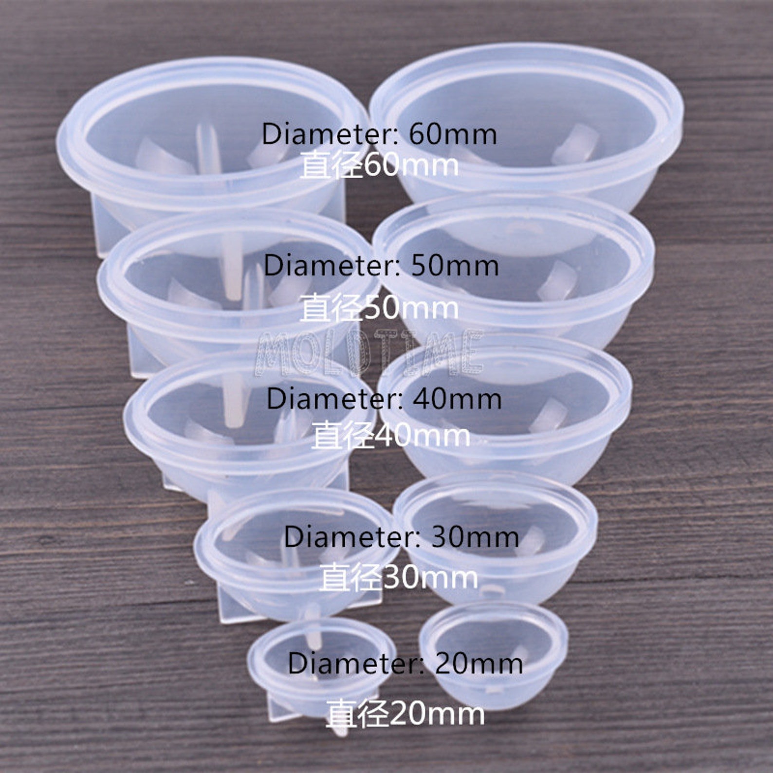 20-60mm Sphere Resin Molds-round Ball Silicon Mold-diy Sphere Silicon ...