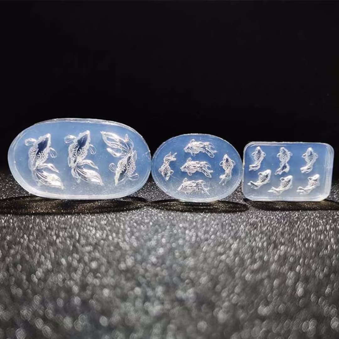 3D Goldfish Silicone Mold-mini Cute Goldfish Resin Mold-transparent ...