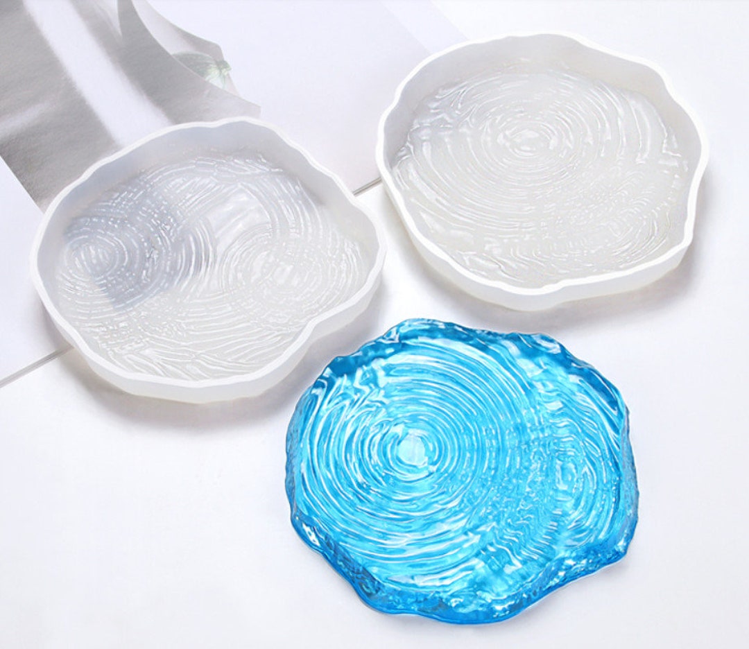 New Water Ripples Coaster Resin Molds-irregular Round Cup Mat Mold ...