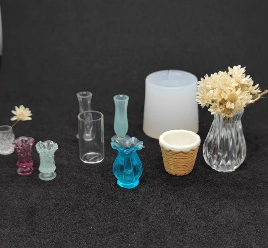 5 Styles Pocket Glass Silicone Mold-mini Vase Resin Mold-mini Tableware ...