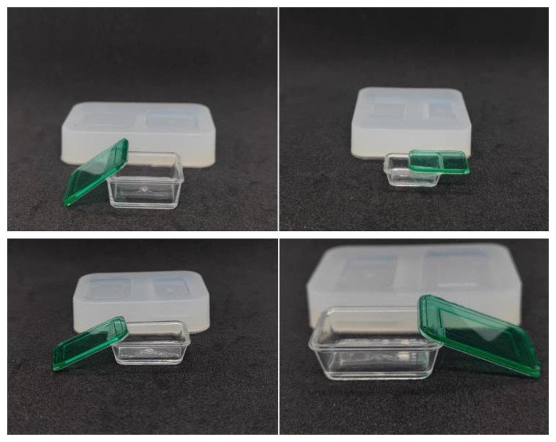4 Styles Lunch Box Silicone Mold-mini Tableware Mold-miniature Tray ...