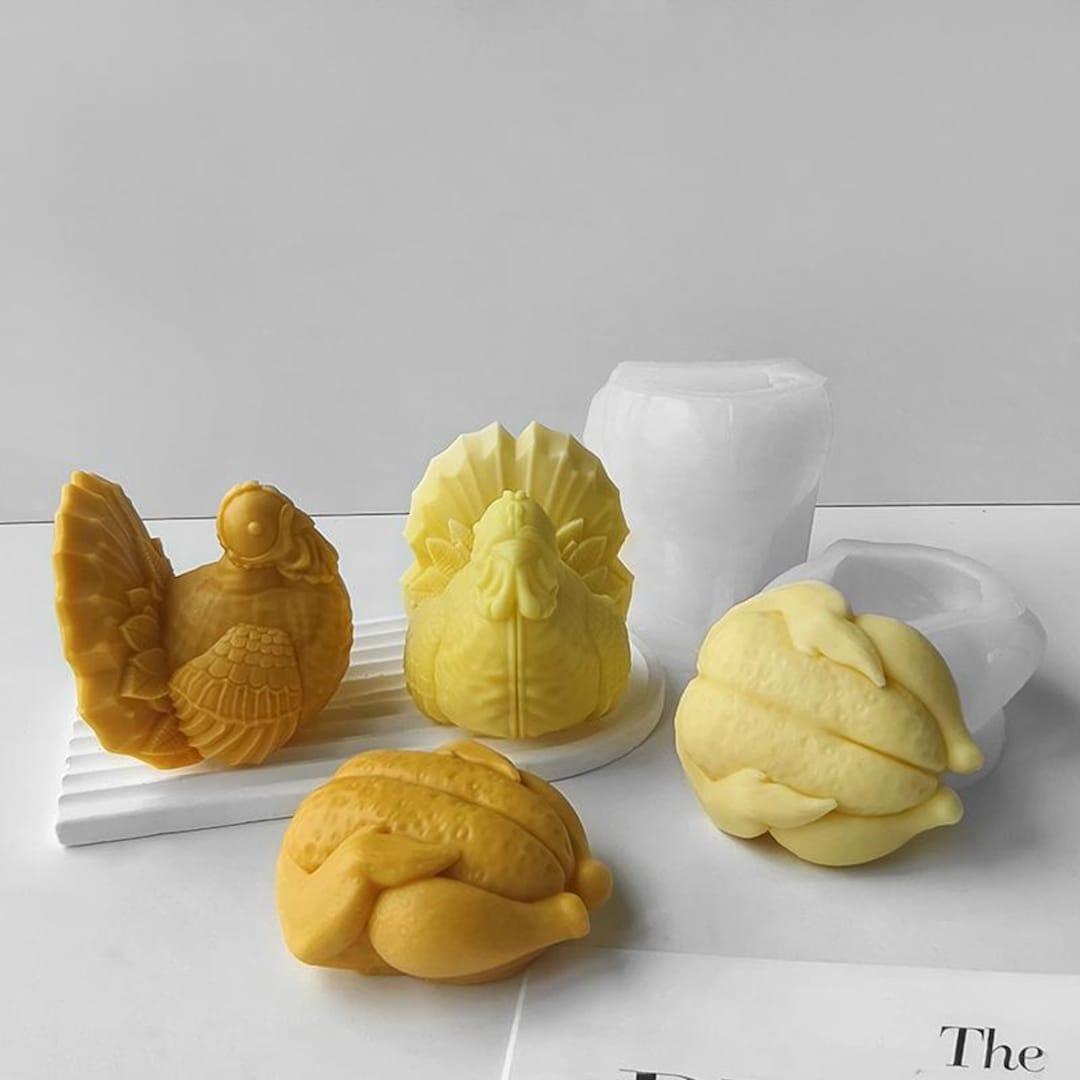 Turkey Silicone Mold-roast Turkey Candle Mold-christmas Turkey Fondant ...