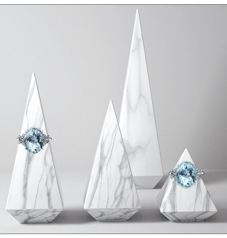Concrete Ring Cone Holder Mold Pyramid Diamond Mold Cone Silicone Mold ...