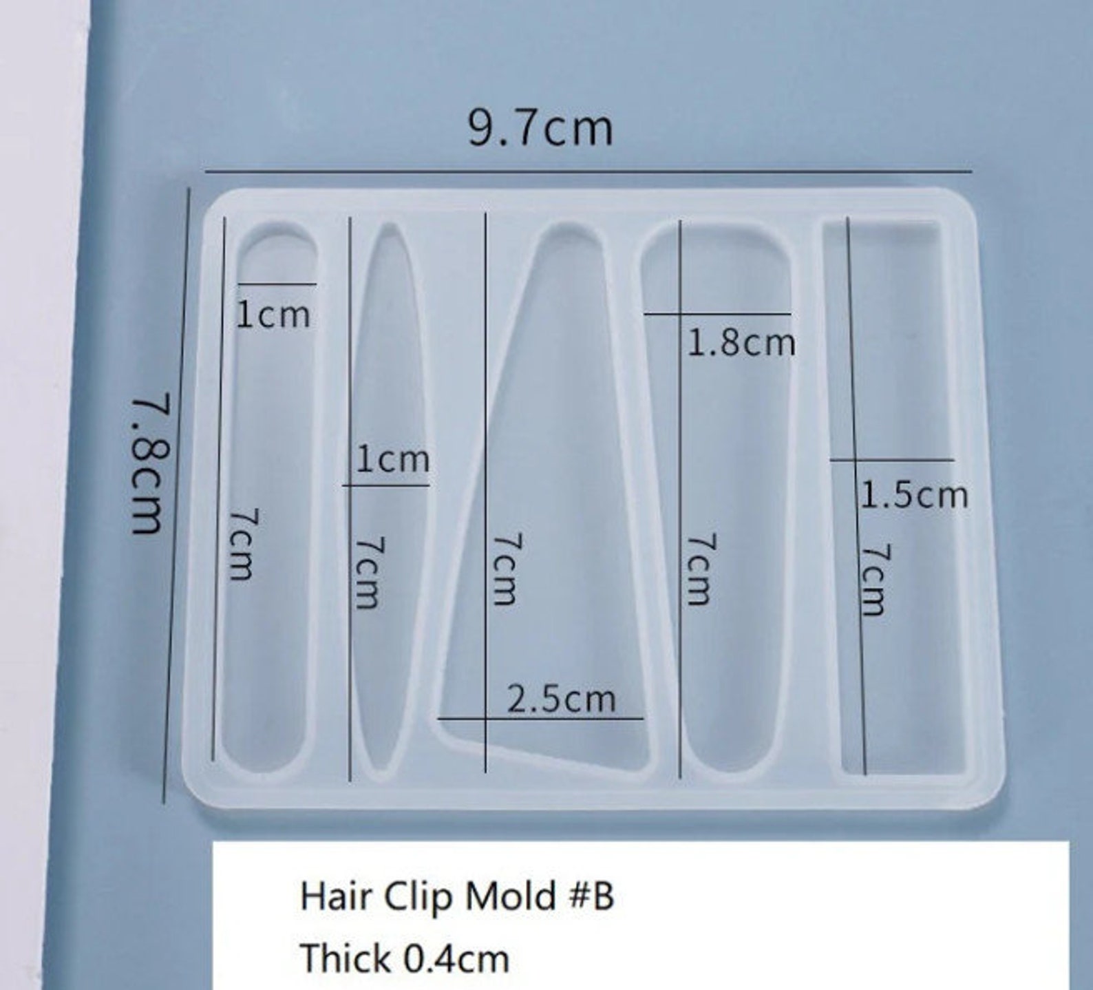 Silicone Mold Hair Clips for Resin Molds Hair Barrette UV | Etsy