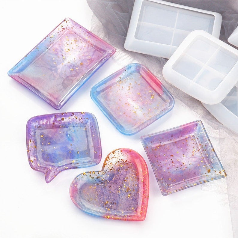 Cute Dish Resin Mold Round Square Heart Dish Silicone Mold - Etsy