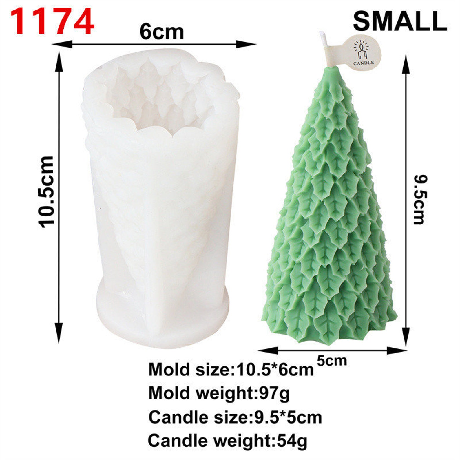 Christmas Tree Silicone Mold-christmas Tree Resin Mold-christmas Pillar ...