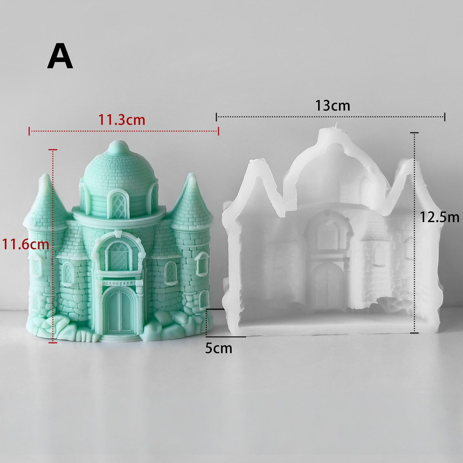 Castle Candle Silicone Mold-european Castle Candle Mold-castle Cake ...