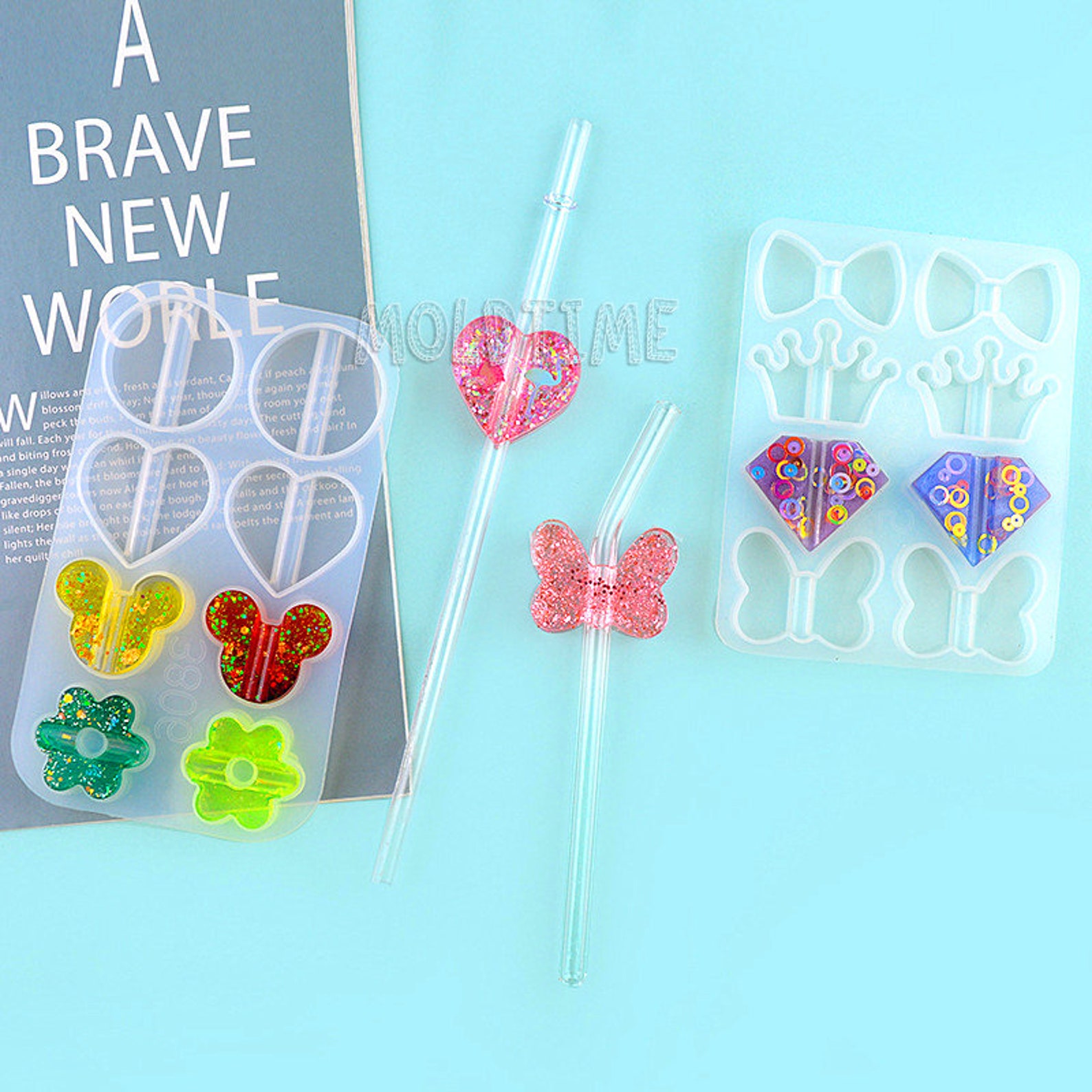 3 Styles Straw Topper Mold-straw Topper Silicone Mold-straw Topper for ...