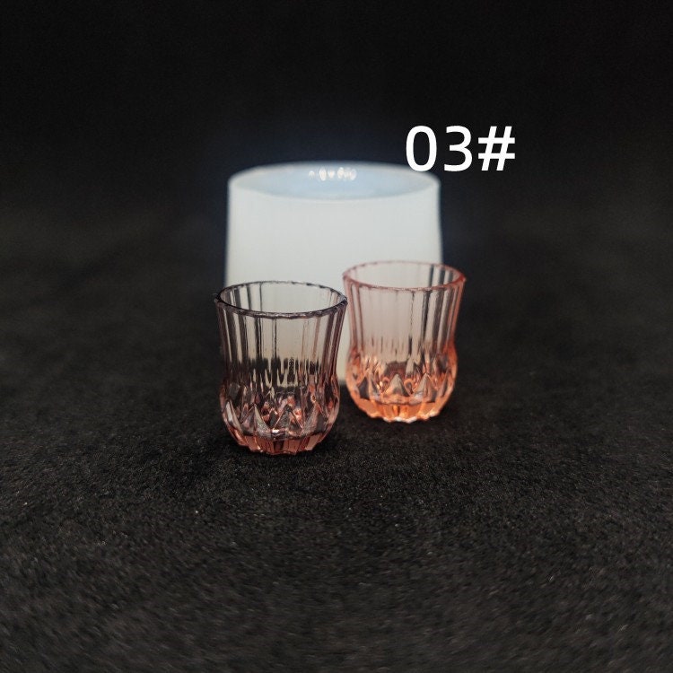 5 Styles Pocket Glass Silicone Mold-mini Cup Resin Mold-mini Tableware ...