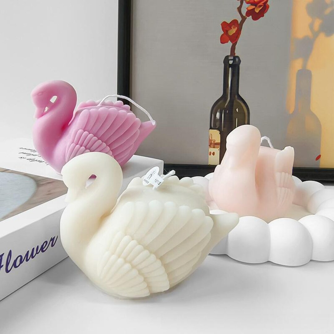 3D White Swan Silicone Mold-beautiful Swan Candle Mold-animal Swan ...