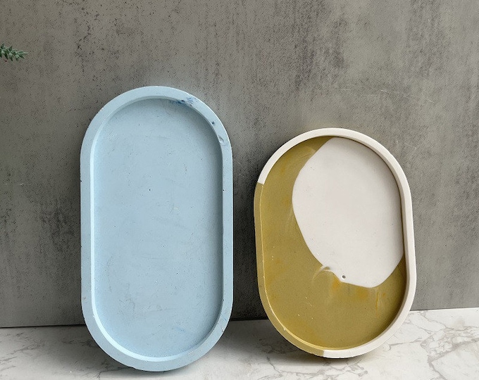 Oval Round Tray Mold Jesmonite Terrazzo Cup Mat Molds - Etsy