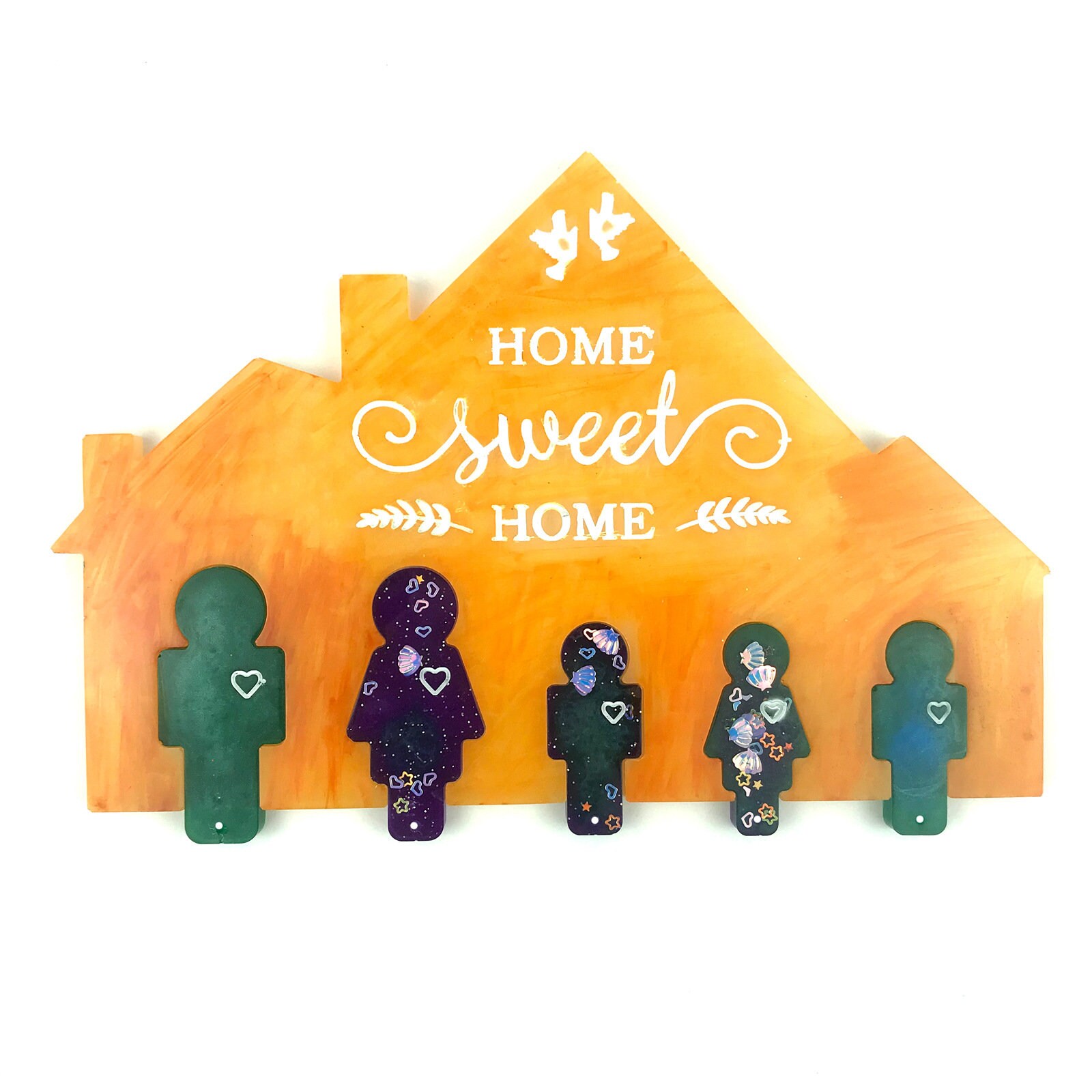House Shape Key Holder Silicone Mold,entrance Hook Resin Mold, Storage ...