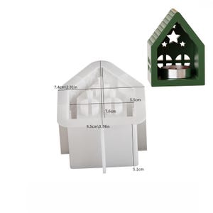 House Silicone Mold-star House Candle Holder Mold-house Tealight Holder Mold-star House Resin ...