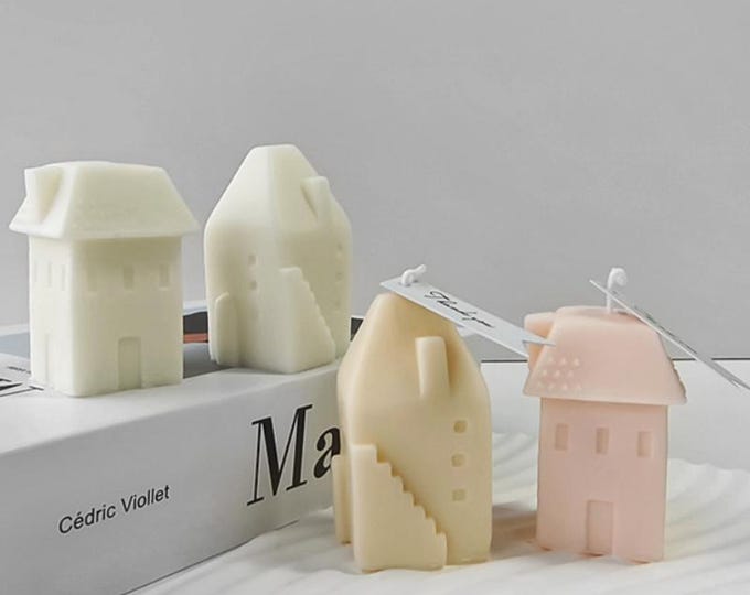 10 Styles House Silicone Mold,house Candle Making Mold,epoxy Resin ...