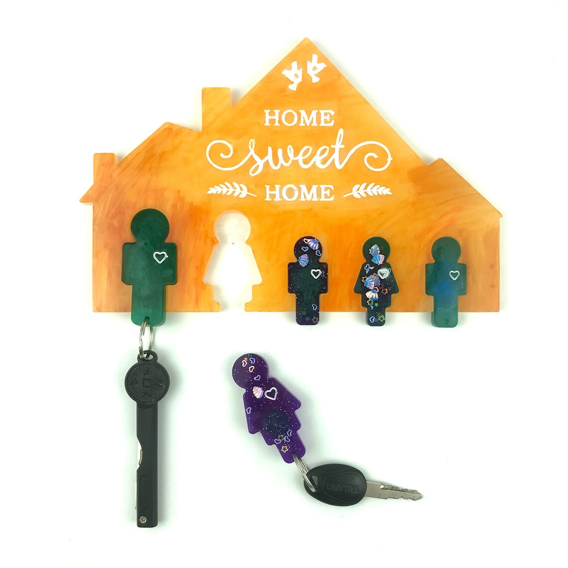 House Shape Key Holder Silicone Mold,entrance Hook Resin Mold, Storage ...