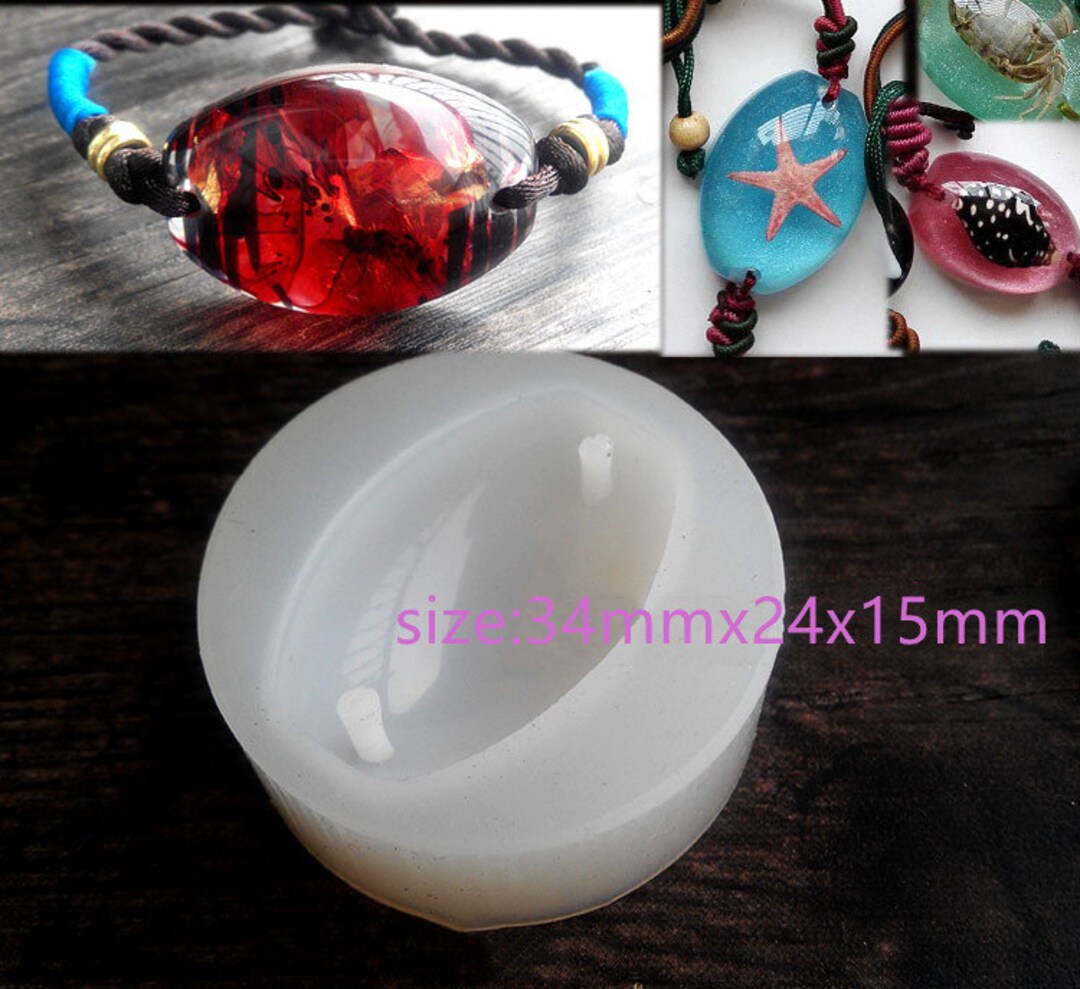 Oval Bead Resin Molds Silicone Mold Bracelet Mold Resin Bead Mold ...
