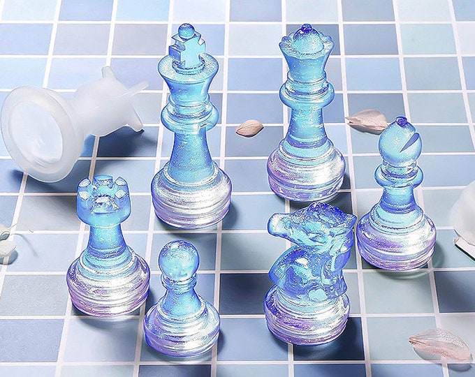 3D Chess Silicone Mold-chess Set Resin Molds-chess Piece Resin | Etsy